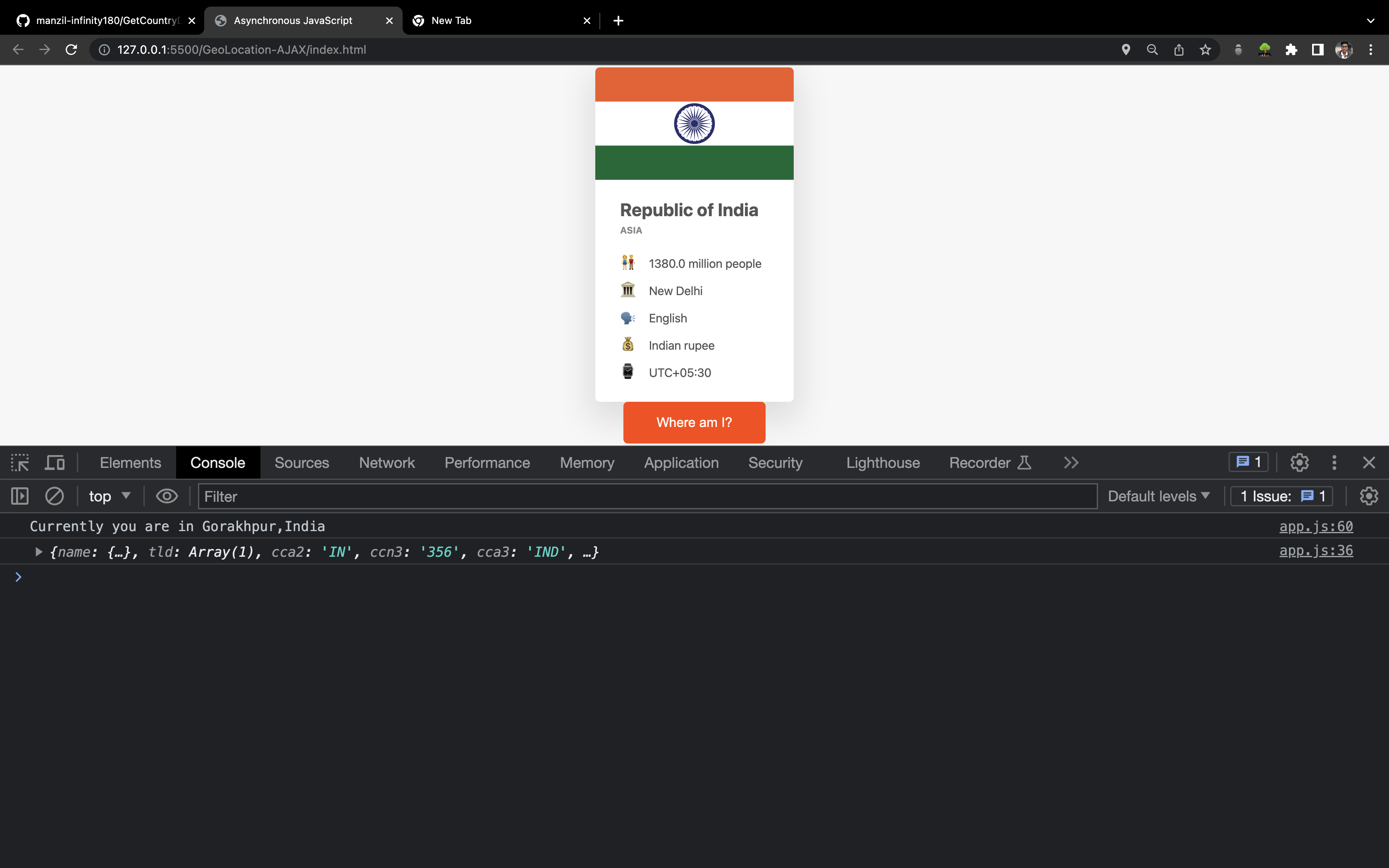 GitHub - manzil-infinity180/RenderCountryData: Get Country Data by geolocation