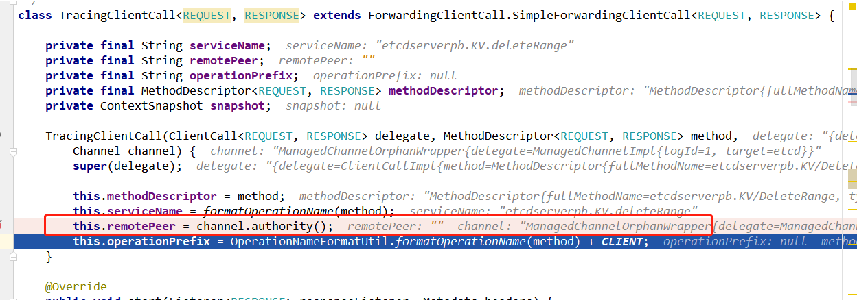 Jetcd core client async KVImpl class, Exit span doesn't include meaningful peer information ...