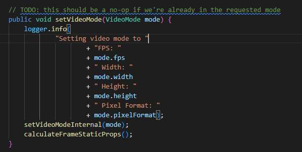 Don't "change" video mode to current mode · Issue #832 · PhotonVision/photonvision · GitHub