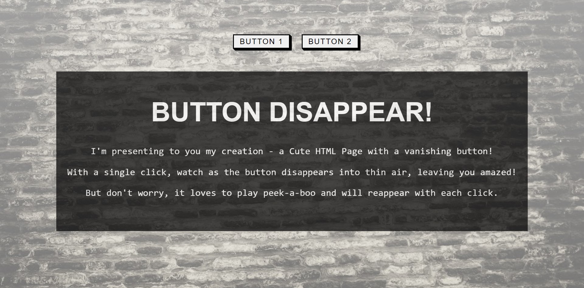 Github Tanapapalmerbuttondisappear Im Building A Very Fun Button Disappear Small Project