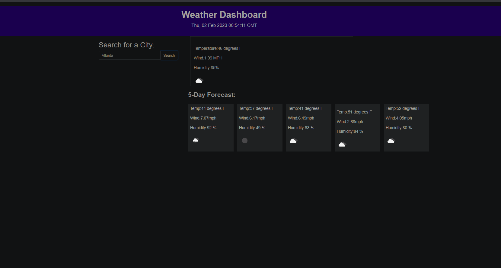 GitHub - TheRealGeneParmesan/Weather_Dashboard: A Weather Dashboard ... GitHub - TheRealGeneParmesan/Weather_Dashboard: A Weather Dashboard ...