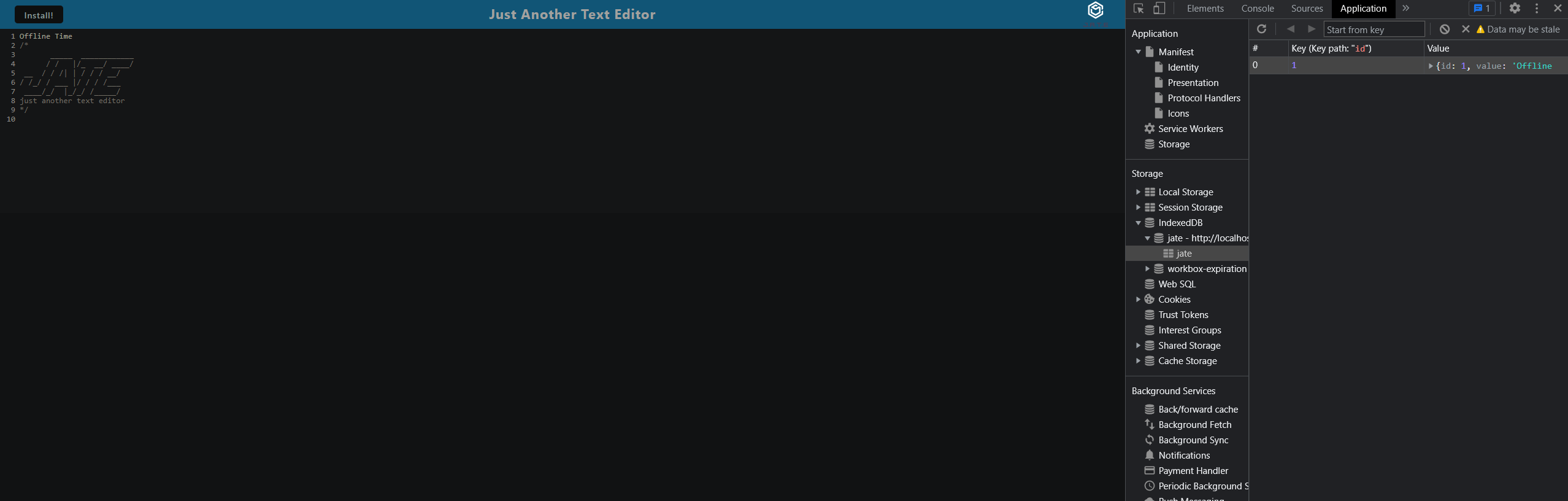 Github Therealgeneparmesan Pwa Text Editor A Text Editor Single Page Application That Meets