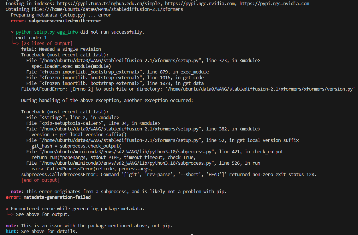 pip install -e . · Issue #309 · Stability-AI/stablediffusion · GitHub