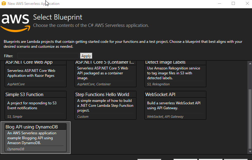 Blog Blueprint Does Not Work Out Of Box · Issue 852 · Awsaws Lambda Dotnet · Github