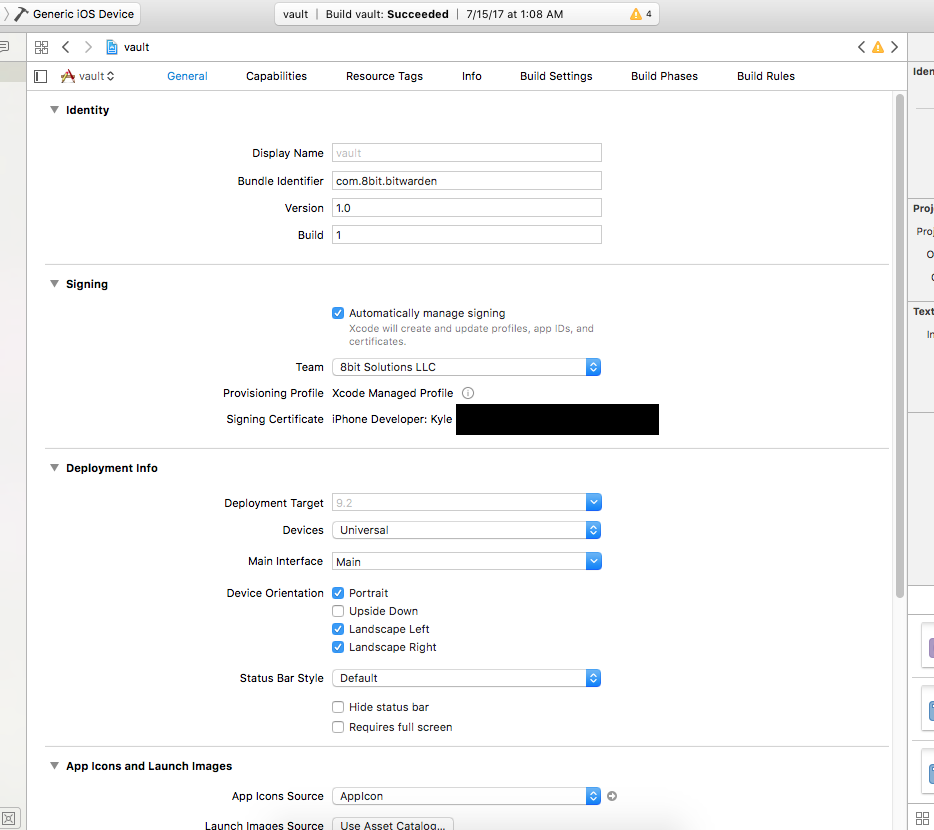 entitlement issue xamarin build iOS · Issue #137 · bitwarden/mobile · GitHub
