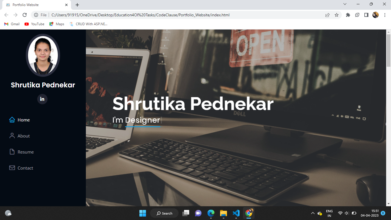 GitHub - pshrutika/CodeClause_Portfolio_Website