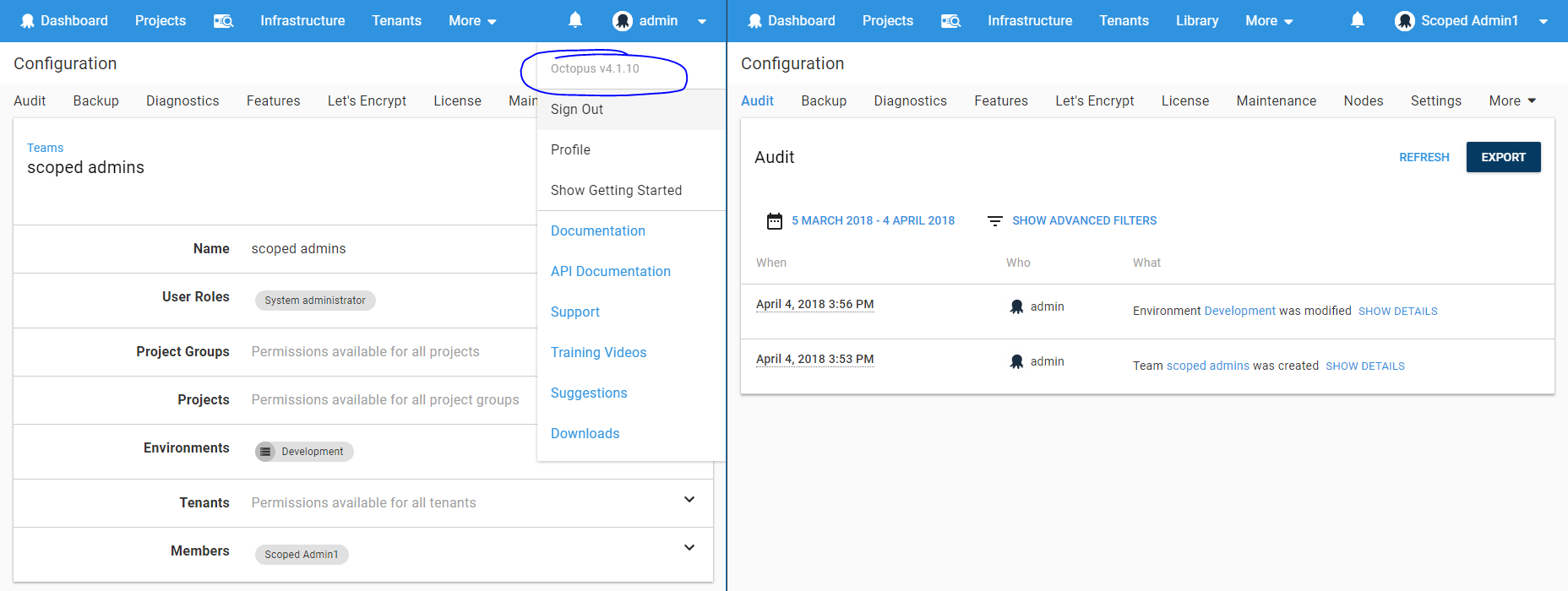 Event/Audit Log permissions do not factor in unscoped alternatives · Issue #4447 · OctopusDeploy ...