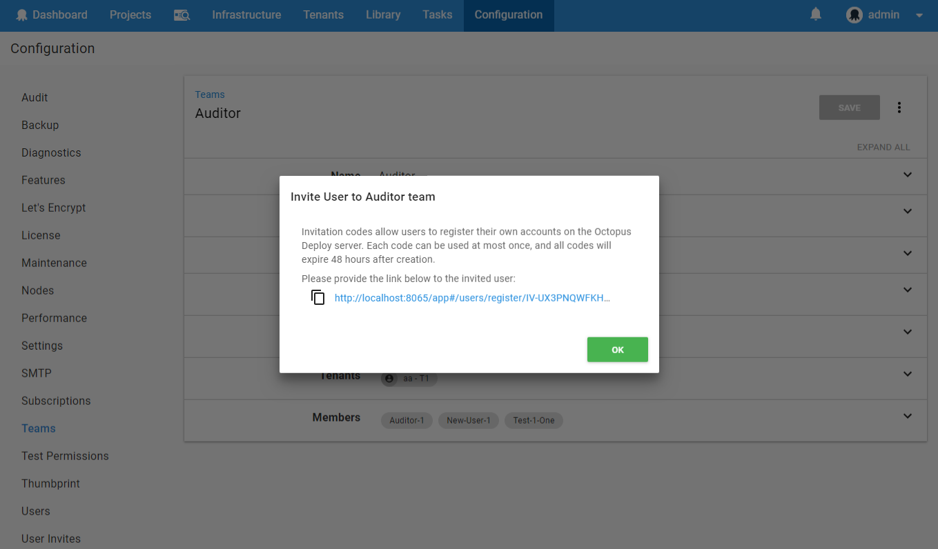 Create a user invite link directly from the team edit page · Issue #4881 · OctopusDeploy/Issues ...