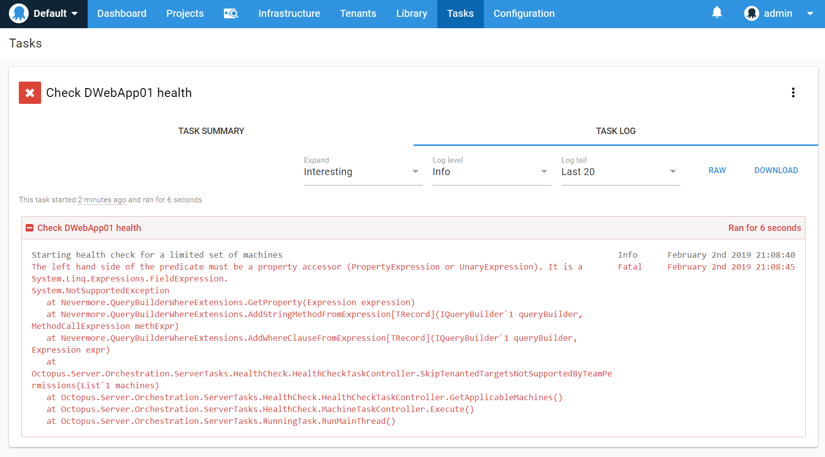 Manual health check of Tenanted target was failing with error · Issue #5266 · OctopusDeploy ...