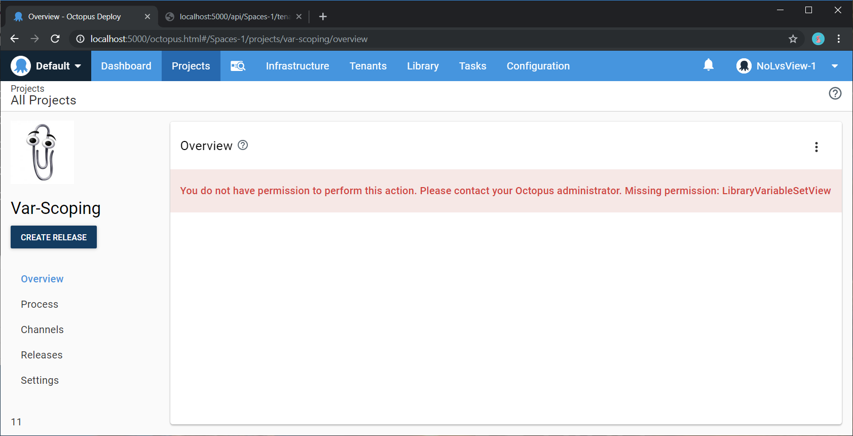 Lack of LibraryVariableSetView blocking project overview screen · Issue #5889 · OctopusDeploy ...