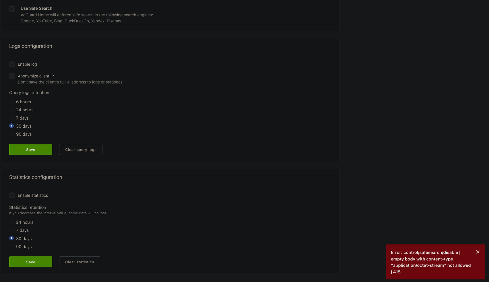 Unable to disable SafeSearch enforcement · Issue #5197 · AdguardTeam/AdGuardHome · GitHub