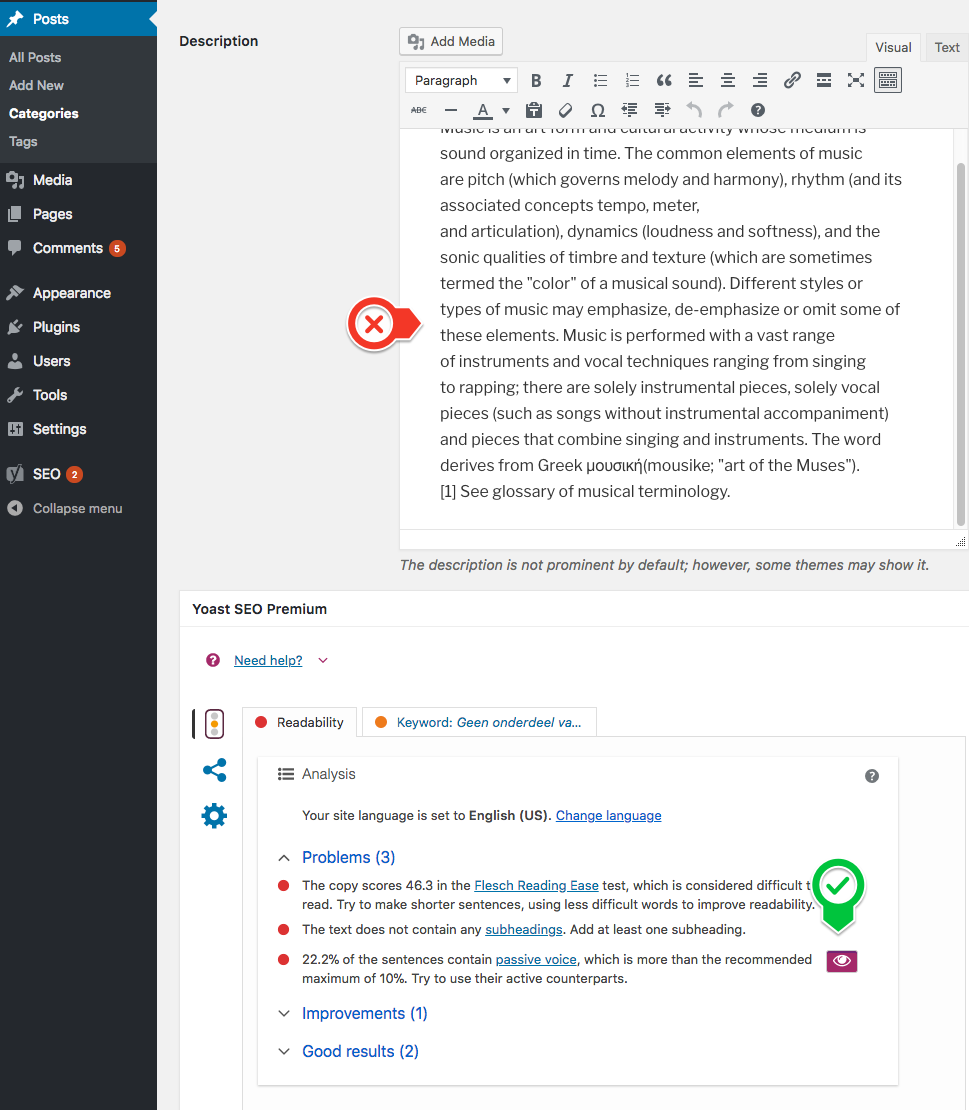 Eye marker in the analysis doesn't highlight anything on categories or tags · Issue #1426 ...