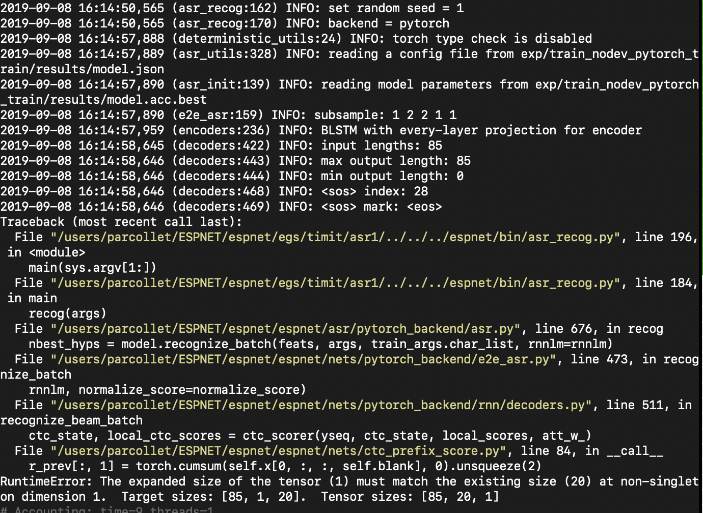 error when decoding TIMIT · Issue #1187 · espnet/espnet · GitHub