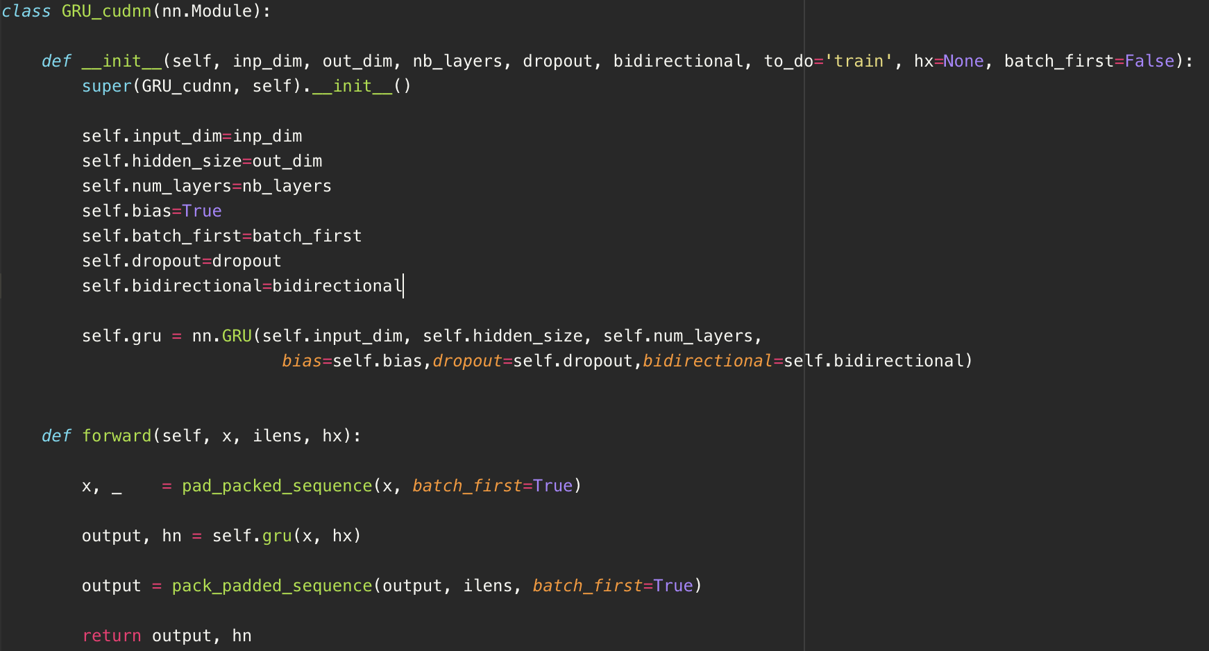 Simple custom GRU without packed sequences · Issue #1201 · espnet ...