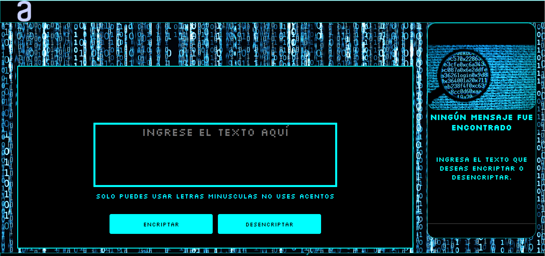 GitHub - AngelMontano2001/Proyecto-para-portafolio-de-Angel-Montano.github.io: Encriptador de texto