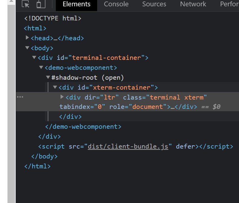 Fit addon excludes terminals that are the child of a ShadowRoot · Issue #2643 · xtermjs/xterm.js ...