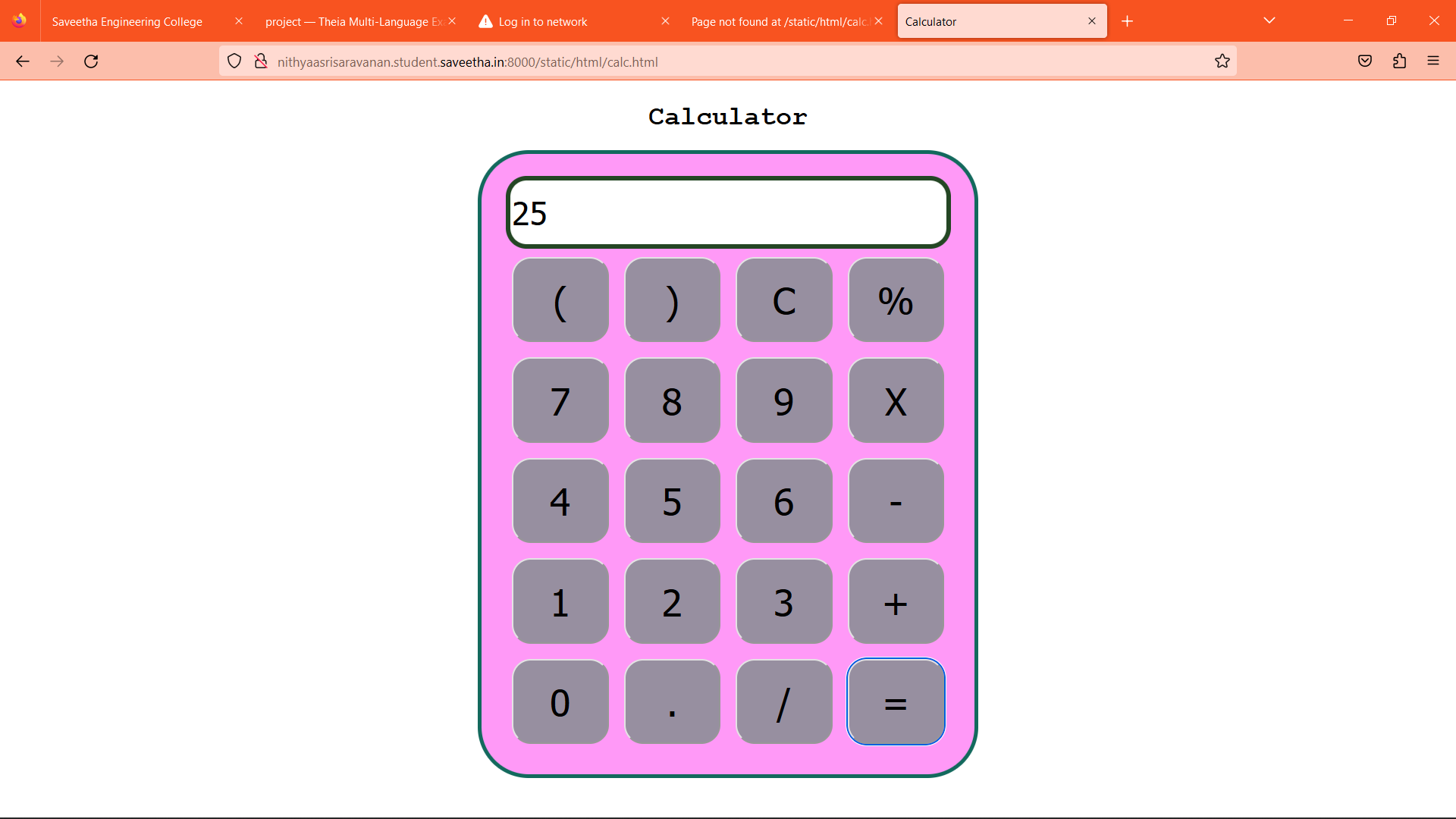 GitHub - ssnithyaasri/calc