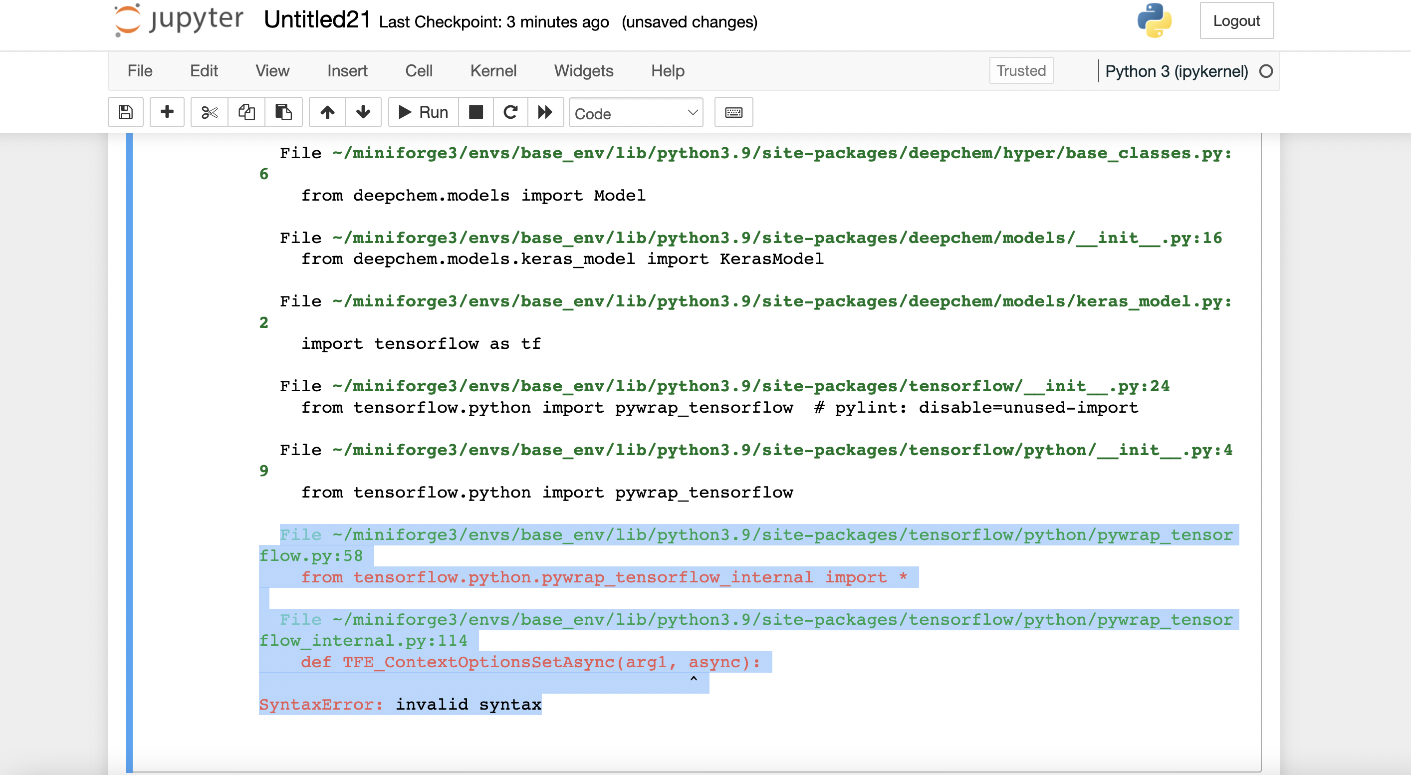 Installation error Deepchem · Issue #3245 · deepchem/deepchem · GitHub