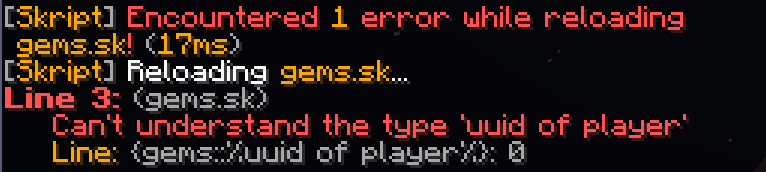 uuid of player doesn't work · Issue #4821 · SkriptLang/Skript · GitHub