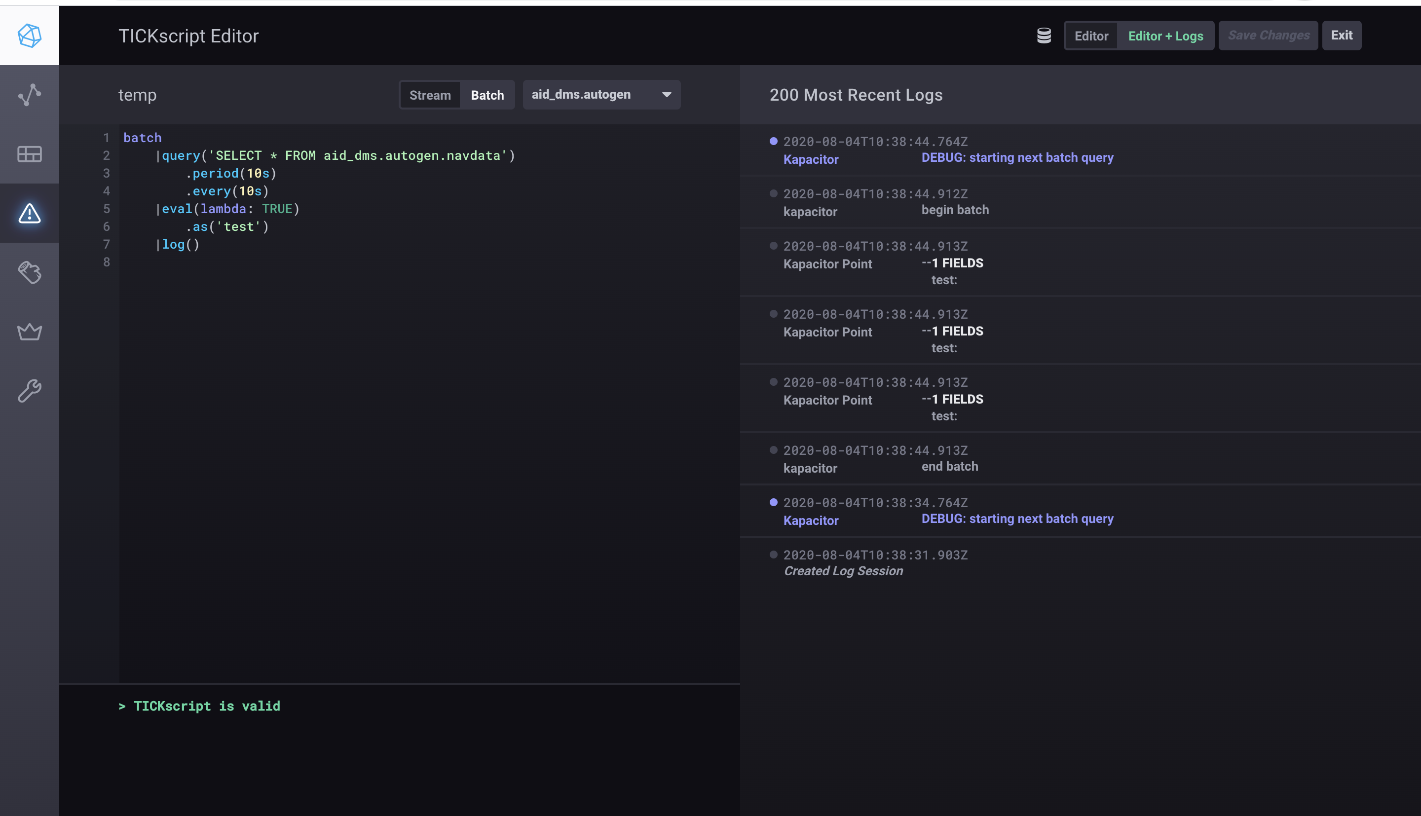 Bool values are not shown on "Editor + Logs" tab in TickScript Editor · Issue #5481 · influxdata ...