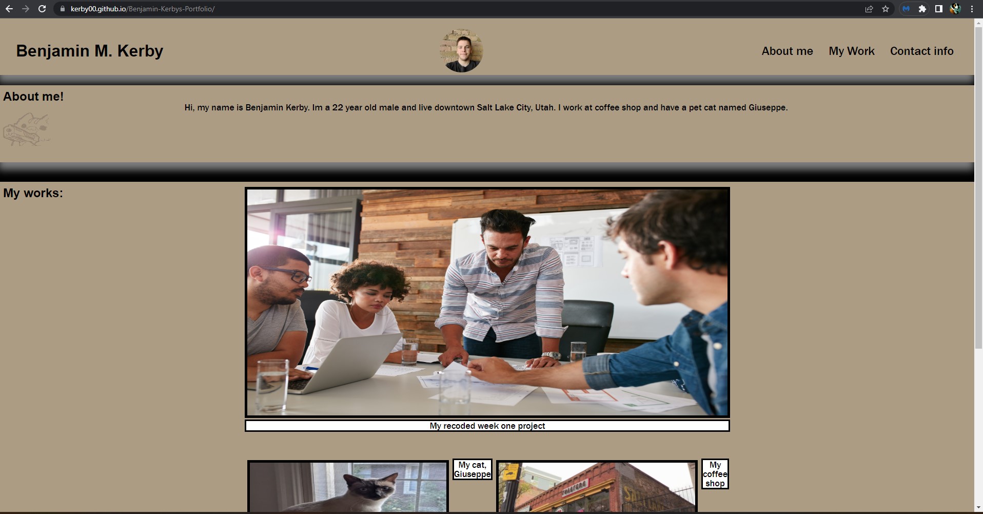 GitHub - Kerby00/Benjamin-Kerbys-Portfolio: The repository holds the code to my first editon ...
