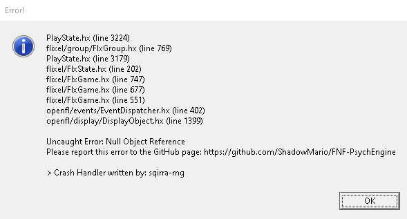 Uncaught error: Null object reference · Issue #11326 · ShadowMario/FNF-PsychEngine · GitHub