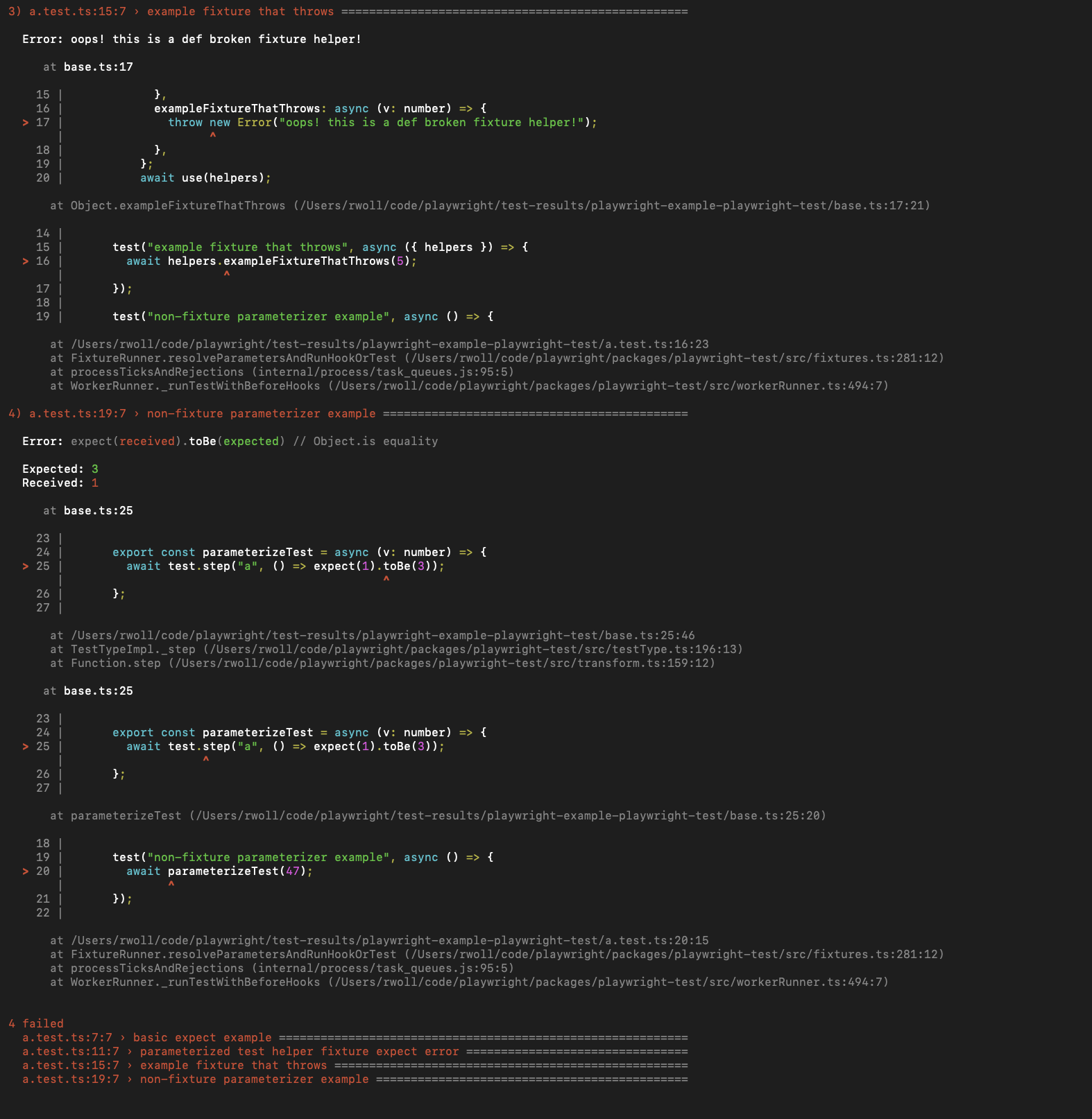 [Feature] Reporters: Verbose Stack Frames Option · Issue #11315 · microsoft/playwright · GitHub