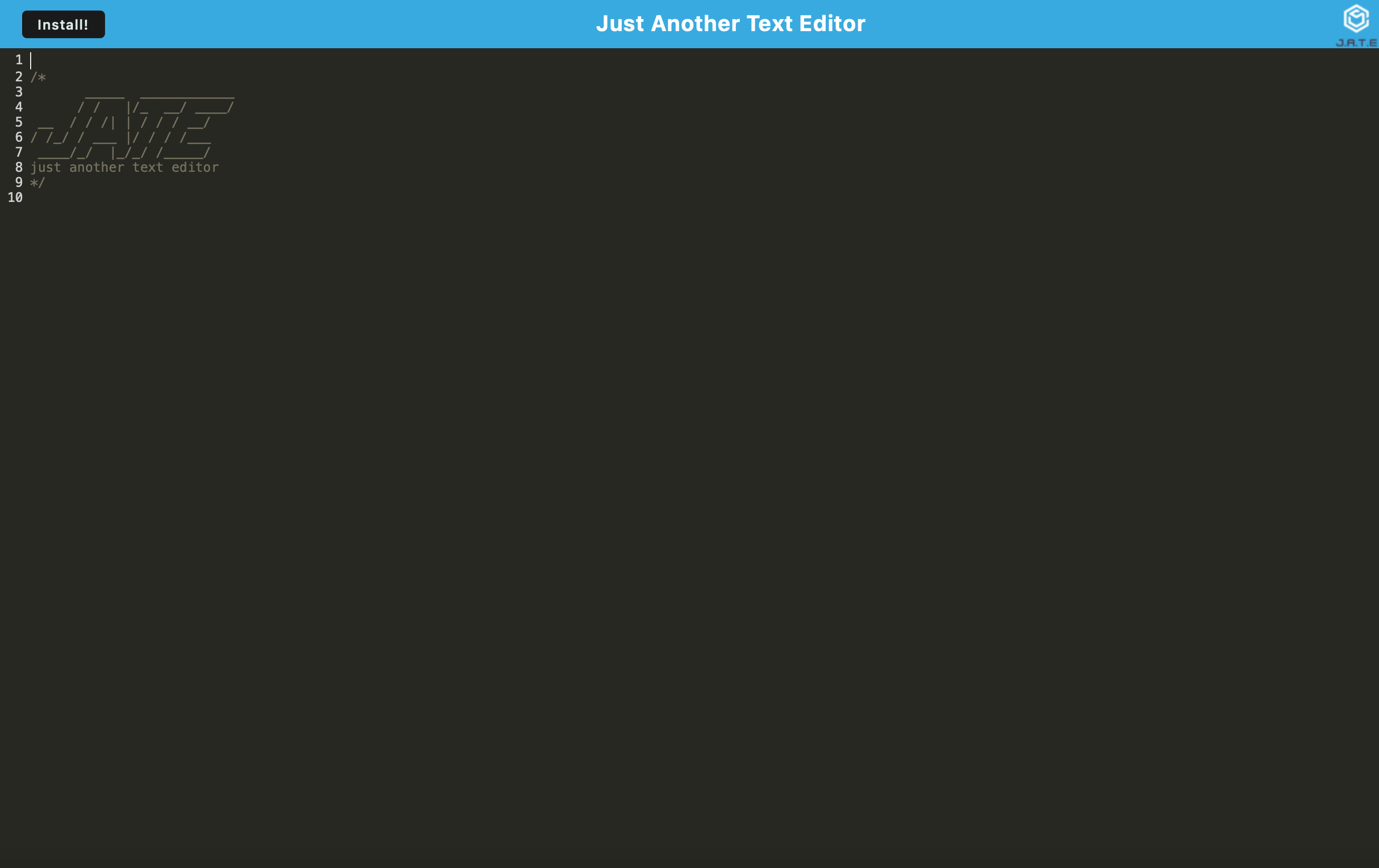 GitHub - malikdreamy/JATE: Just Another Text Editor , but also installable as an app :P