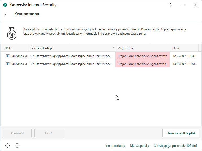 TabNine was detected by Kaspersky IS · Issue #232 · codota/TabNine · GitHub