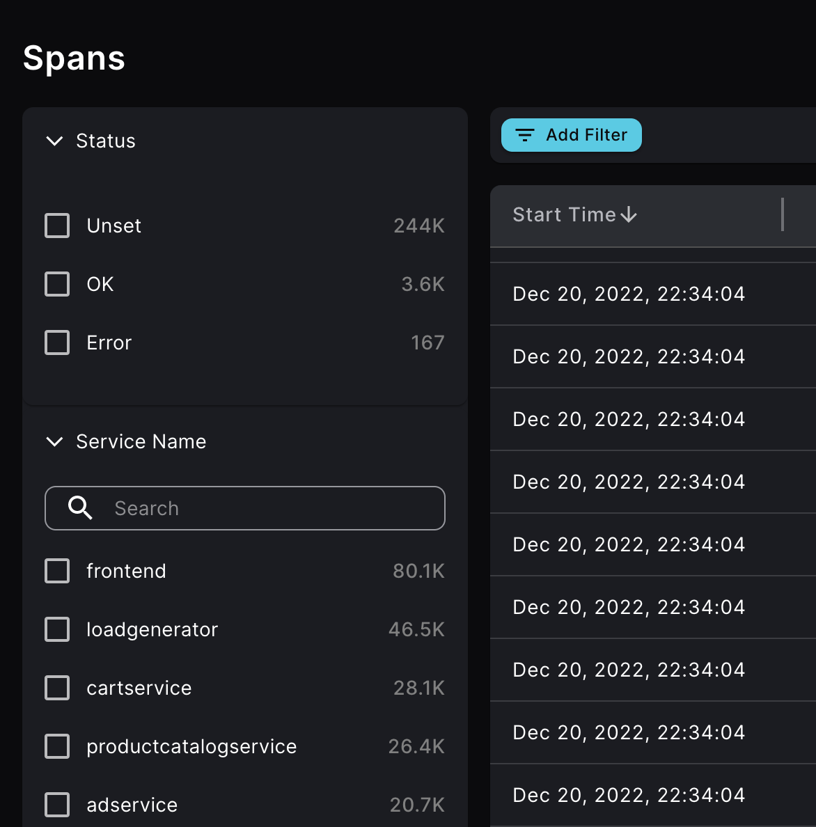 ♻️Spans table - Add "ms" to the Start time column · Issue #849 · teletrace/teletrace · GitHub