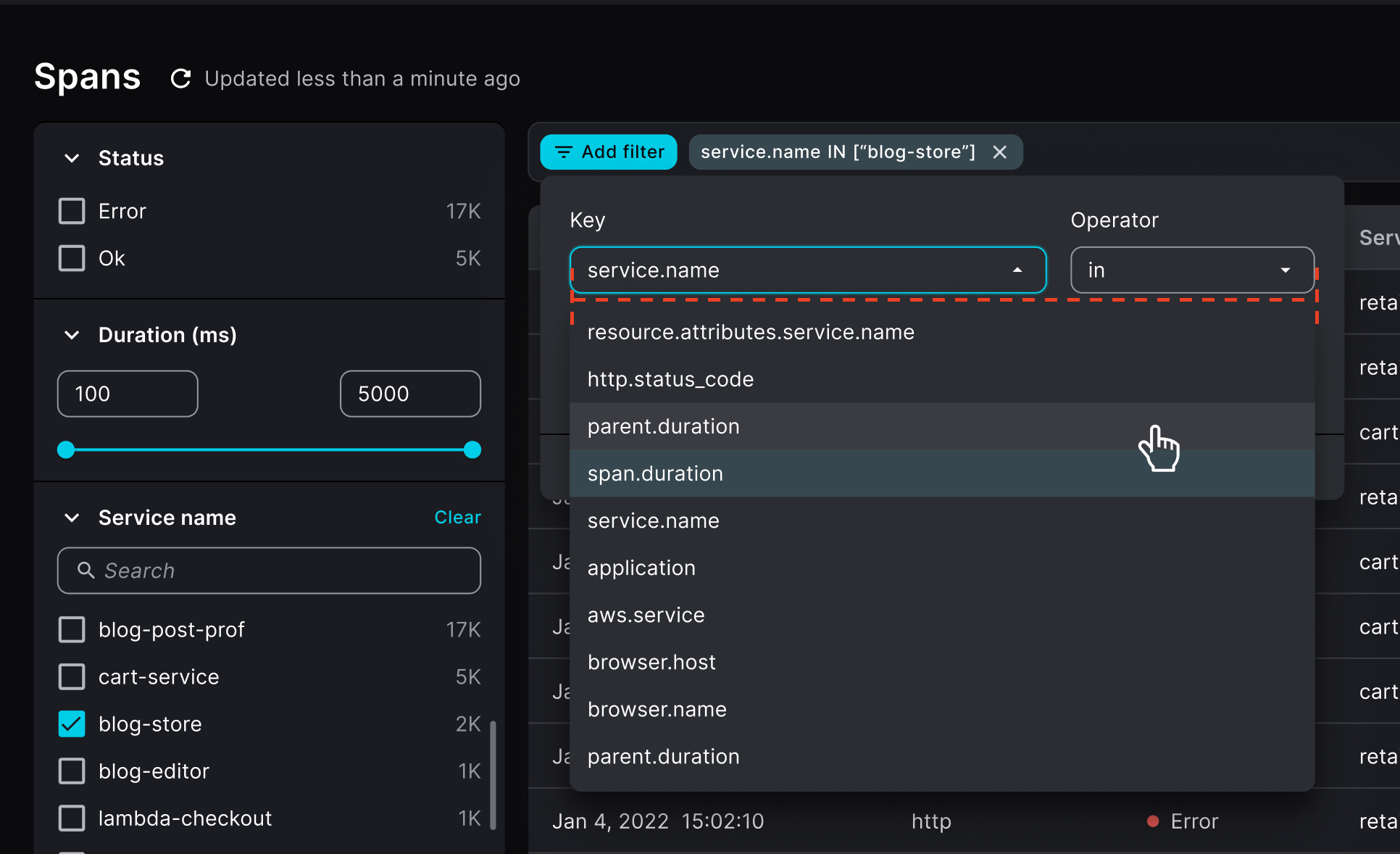 ♻️ Custom filters popover: width improvement for Key and Operator fields + add "X" icon for ...