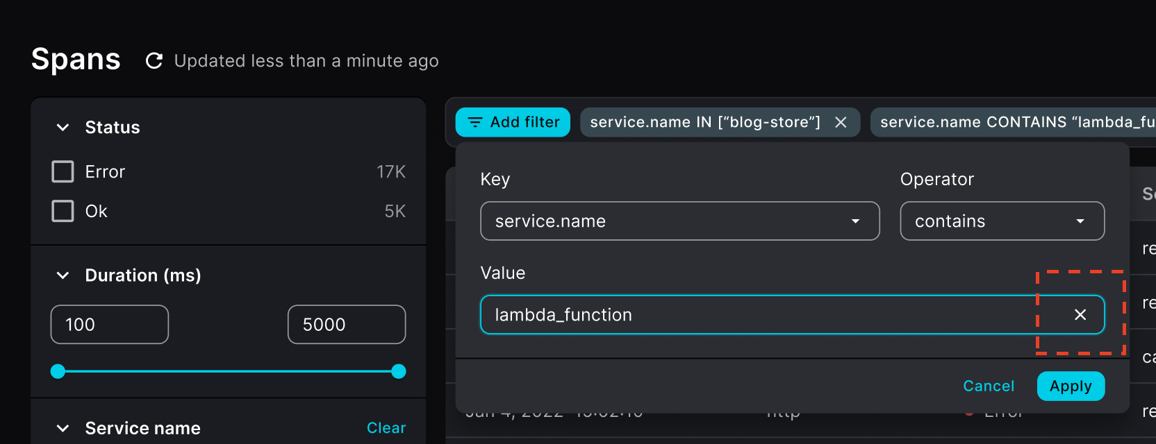 ♻️ Custom filters popover: width improvement for Key and Operator fields + add "X" icon for ...