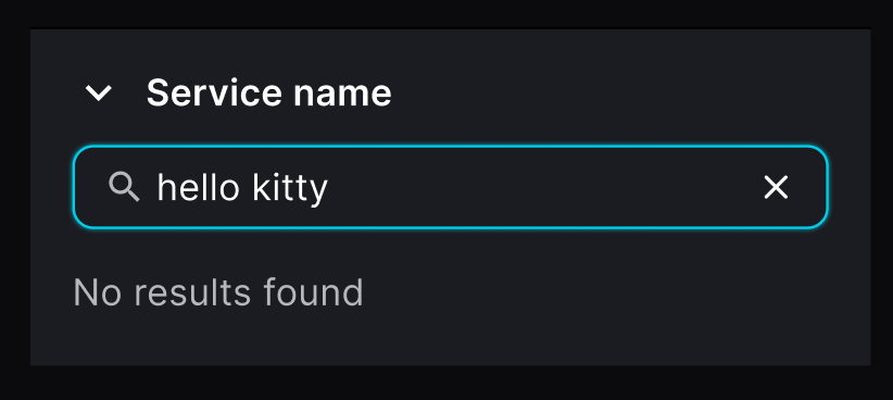 🐞Spans search / Sidebar Filters - Add "No results found" message when ...