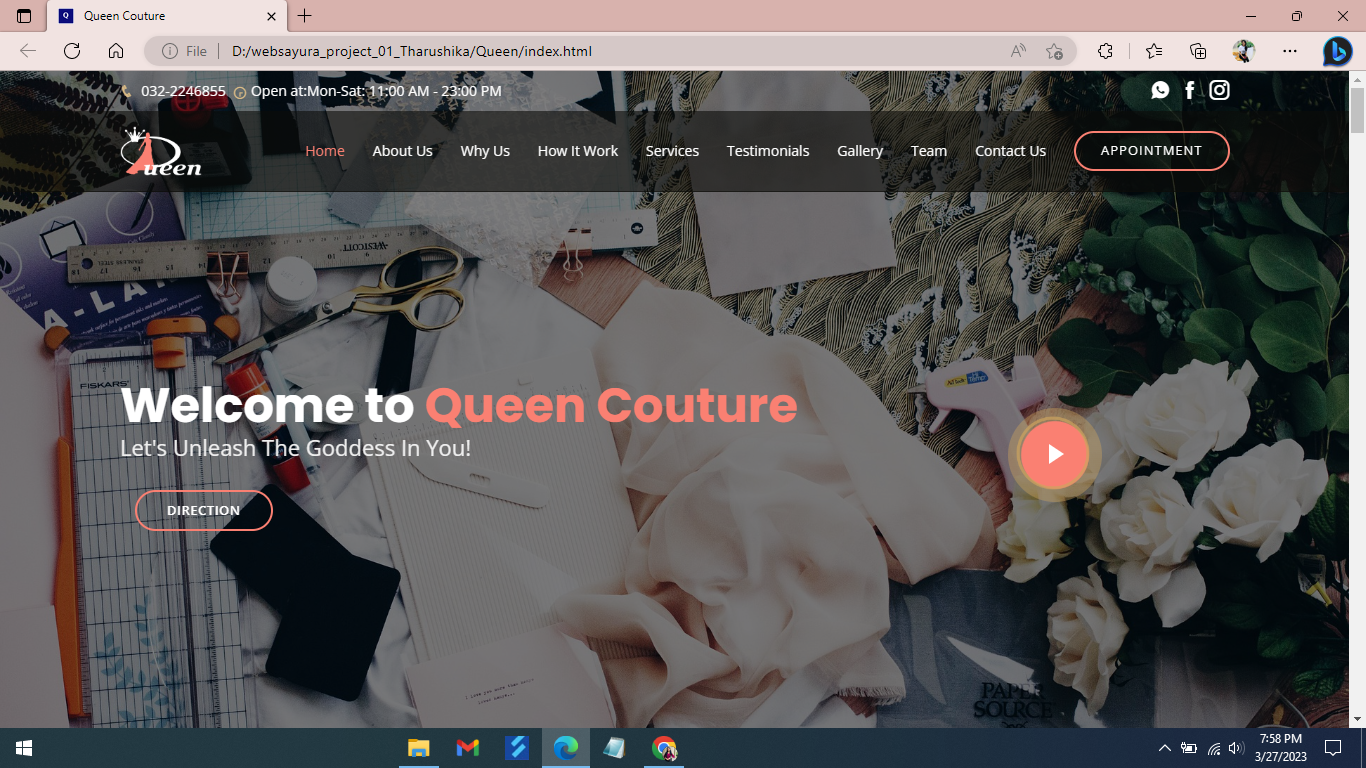 GitHub - TharushikaBalasooriya/queen-couture: This web site is design ...