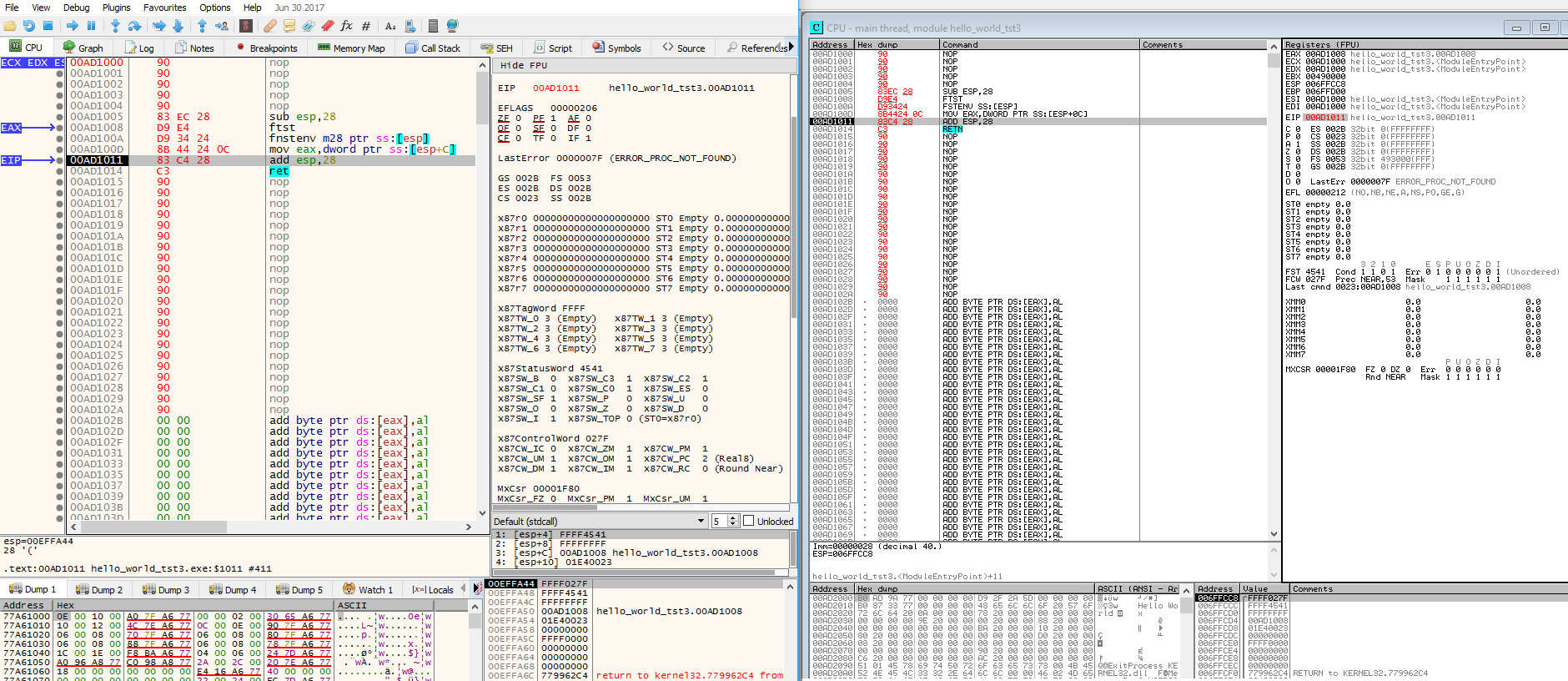 Get EIP trick · Issue #1634 · x64dbg/x64dbg · GitHub