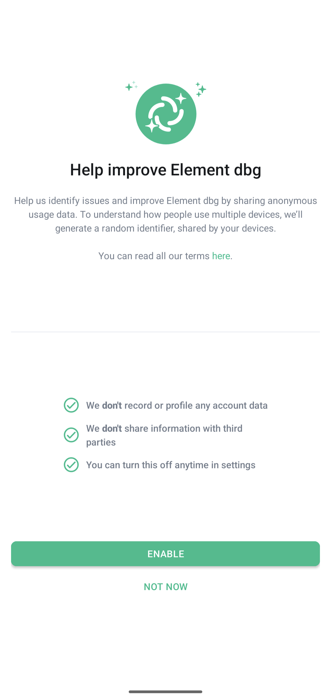 [Story] Help improve Element by sending analytics data · Issue #255 · element-hq/element-x ...