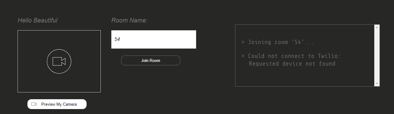 Requested device not found - Unable to access Camera and Microphone ...