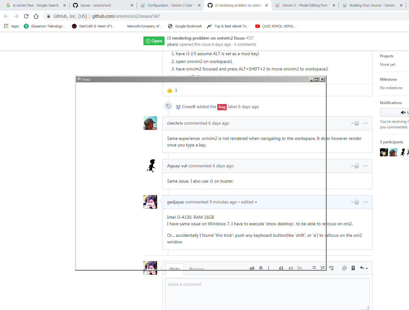 i3 rendering problem on onivim2 focus · Issue #587 · onivim/oni2 · GitHub