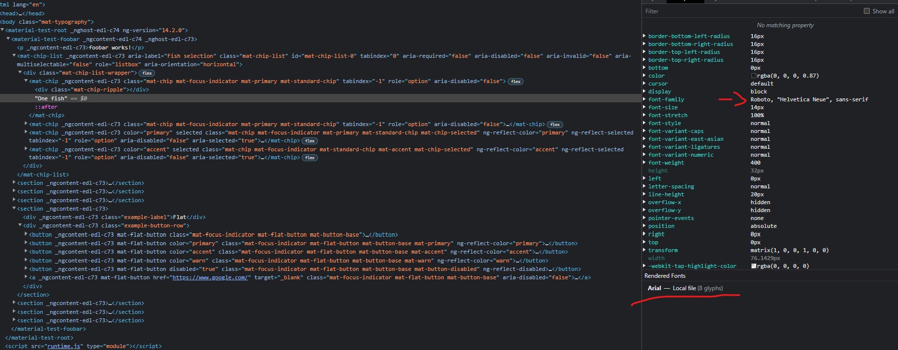 Bugmat Chips Chips Doesnt Respect Material Theme Typography · Issue 25569 · Angular 