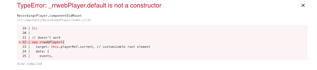 Can not 'import' or 'require' in ES6 · Issue #11 · rrweb-io/rrweb-player · GitHub