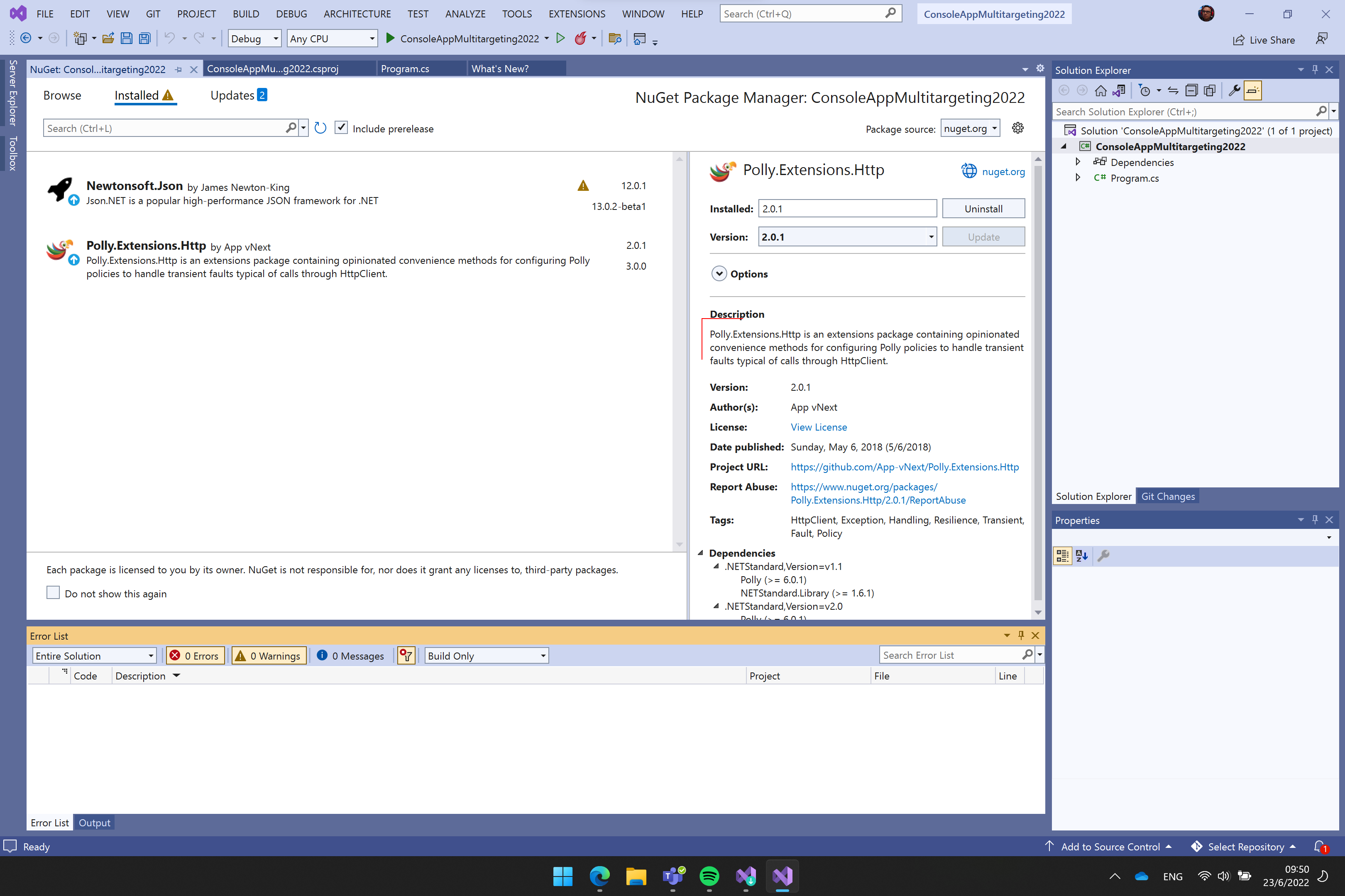 [Bug]: PM UI cannot uninstall packages in multitargeting projects · Issue #11914 · NuGet/Home ...
