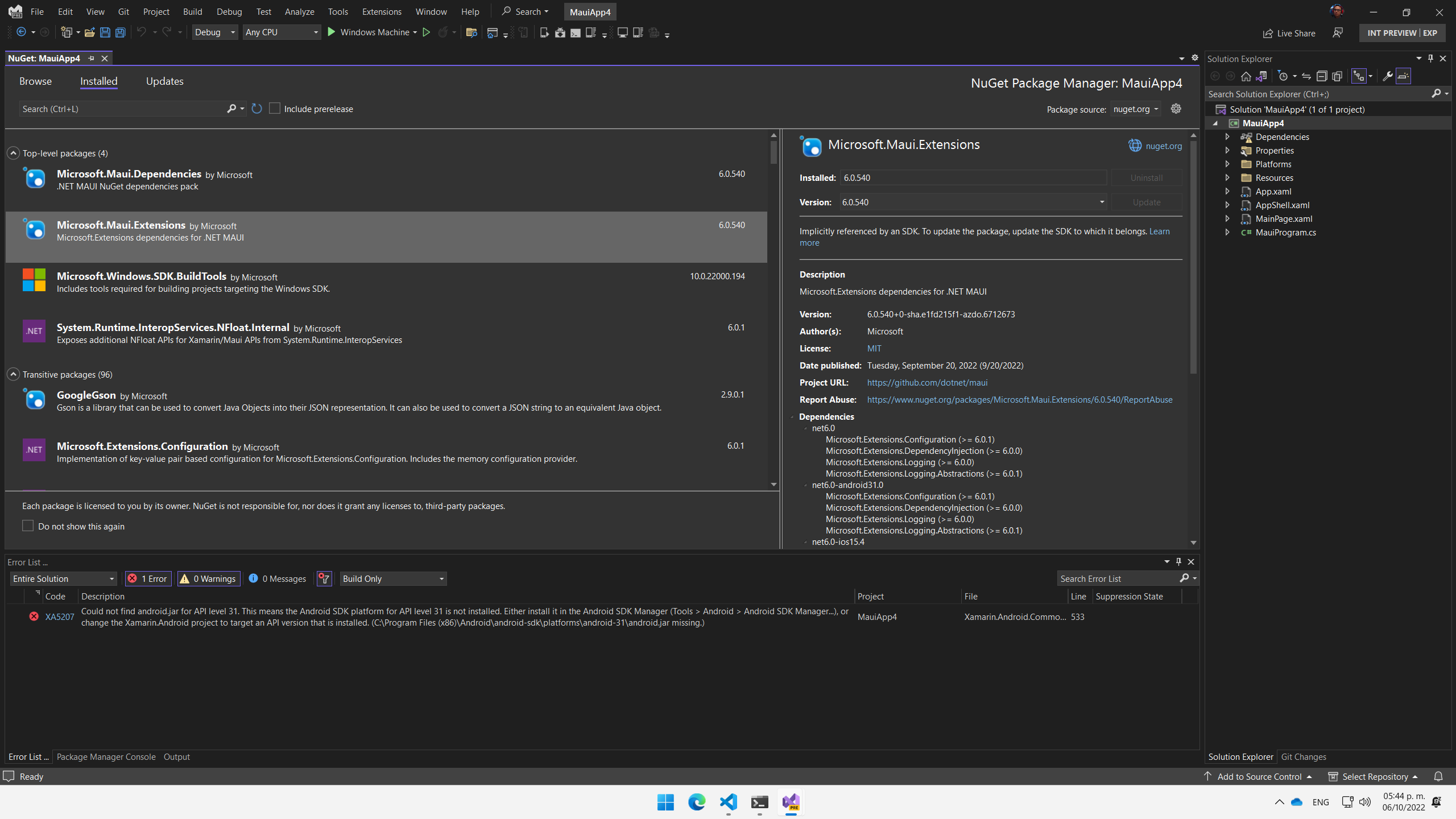Details for Installed MAUI packages are missing NuGet Project PM UI · Issue #12130 · NuGet/Home ...