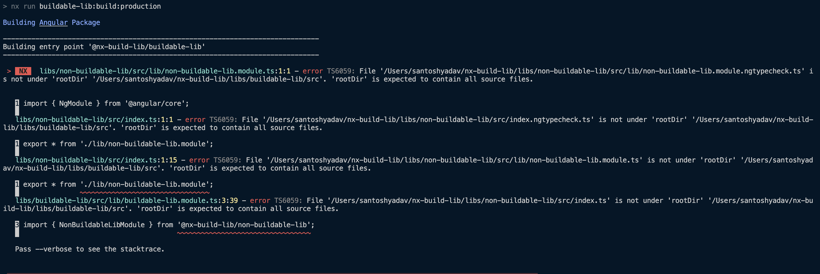 Importing modules from non-buildable lib to buildable lib breaks the library build in Nx 15 ...