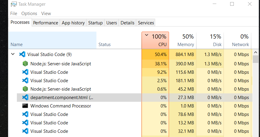 VS Code utilising most of the CPU post recent update. · Issue #108030 ...