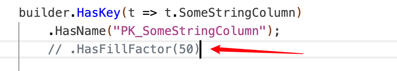 SQL Server: how to config HasFillFactor on a string primary key · Issue #30549 · dotnet/efcore ...
