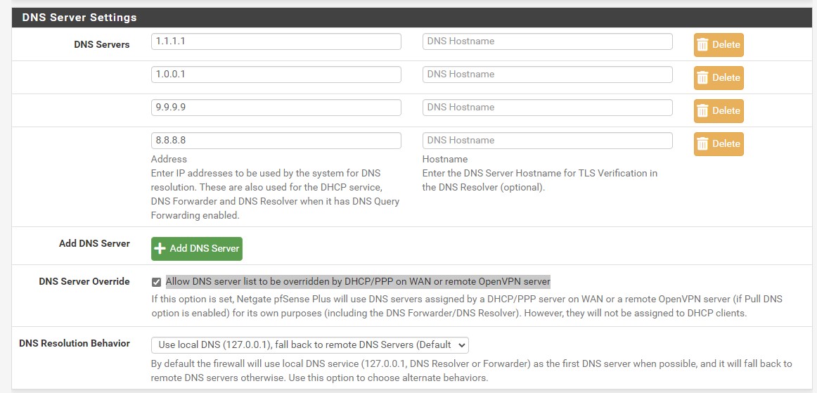 Removing IsP DNS entries breaks resolution of any non-cached domains. : r/PFSENSE