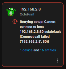 Octoprint integration: not able to connect · Issue #84841 · home-assistant/core · GitHub