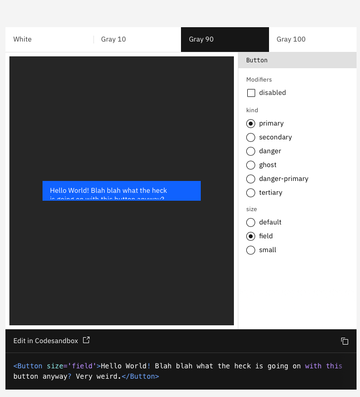 field Button - long text overflows button borders · Issue #5164 · carbon-design-system/carbon ...