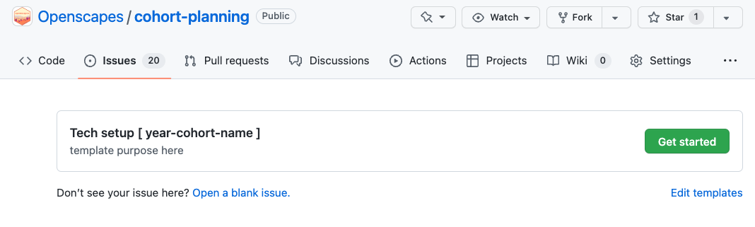 Create issue templates for CohortPlanning GitHub project · Issue #193 ...