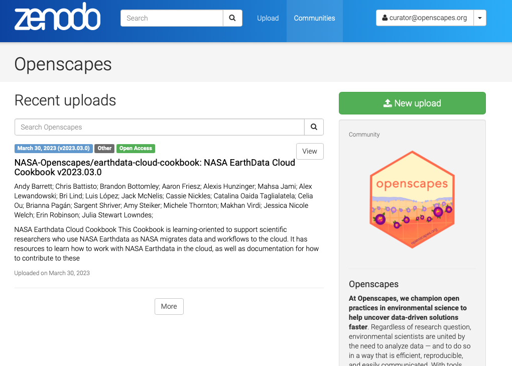 Create and populate an Openscapes Zenodo Community · Issue #232 · Openscapes/how_we_work · GitHub